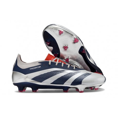 Adidas 2024 Predator Elite FG Plateado Negro Rojo