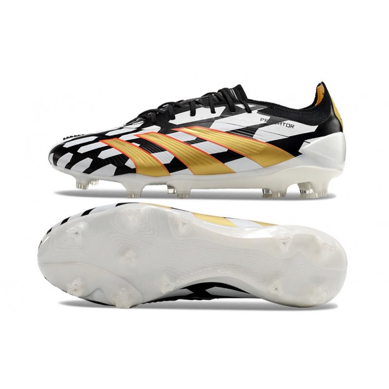 Adidas 2024 Predator Elite FG Negro Blanco Dorado Met