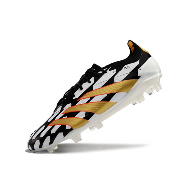 Adidas 2024 Predator Elite FG Negro Blanco Dorado Met