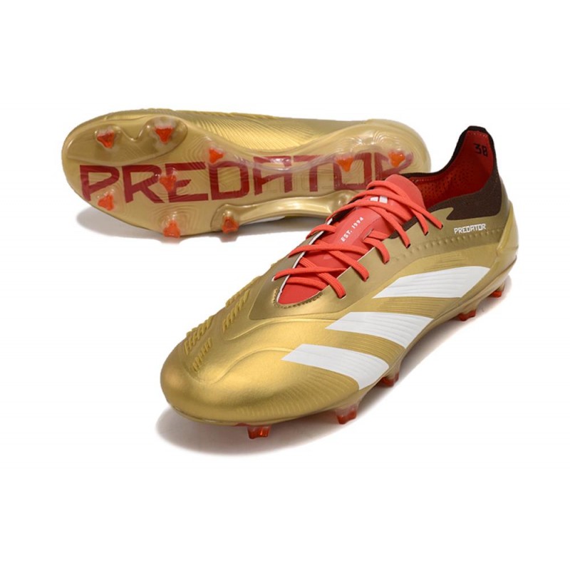 Adidas 2024 Predator Elite FG Dorado Blanco Rojo