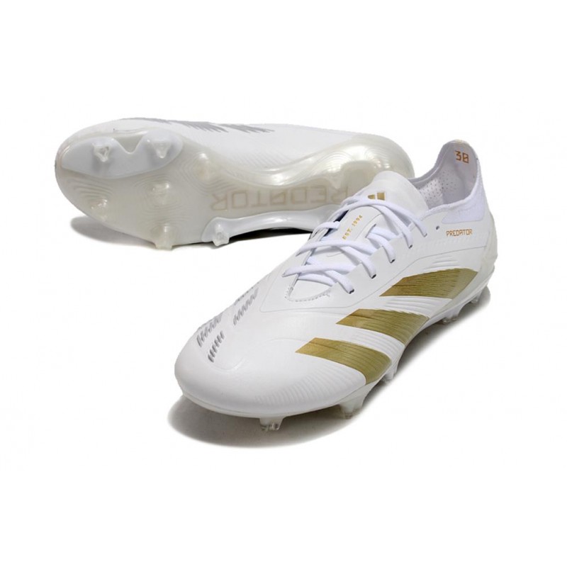 Adidas 2024 Predator Elite FG Blanco Dorado